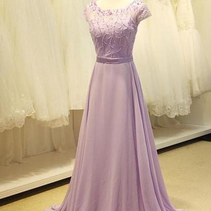 Modest Lavender Floral Prom Formal Evening Dress,pl0530 on Luulla
