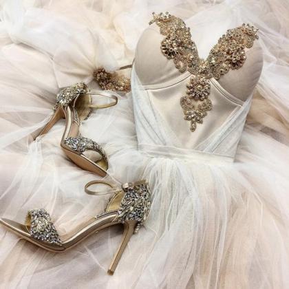 Romantic Prom Dresses Ball Gown,unique Long Prom Dress,cute Evening ...