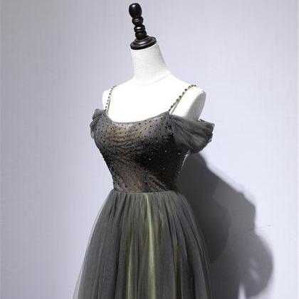 Gradient Dark Green Long Prom Dress,off-shoulder Wedding Dress,long ...