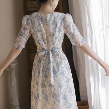 Victorian Summer Dress-french Floral Dress-floral Summer Dress-wedding ...