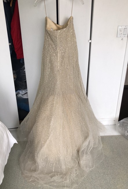 Creme Silk Beaded Gown Formal Wedding Dress,pl0218 on Luulla