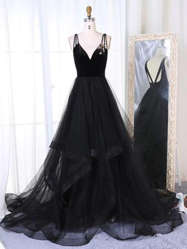 Chic Black Prom Dress Modest Simple Long Prom Dress,pl0724 on Luulla