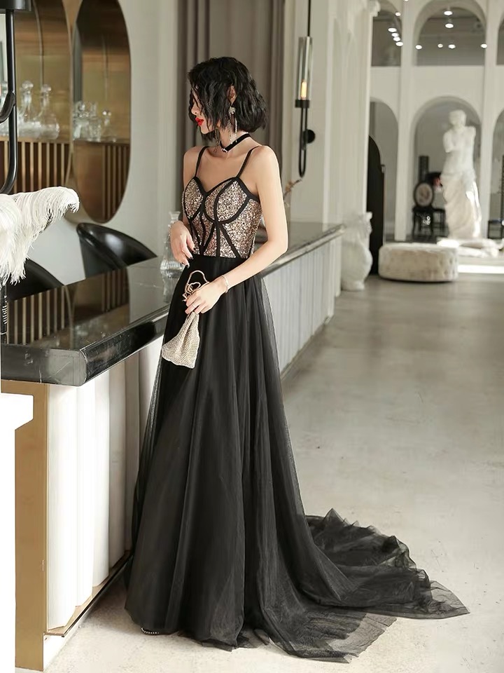 Socialite Evening Dress, Style, Noble Temperament Black Dress,custom ...