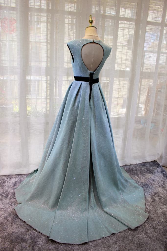 Blue Round Neckline A-line Party Dress 2019, Gorgeous Formal Dress 2021 ...