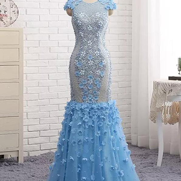 Sheath/column Prom Dress Appliques Floor-length Rhinestone Sexy Prom ...