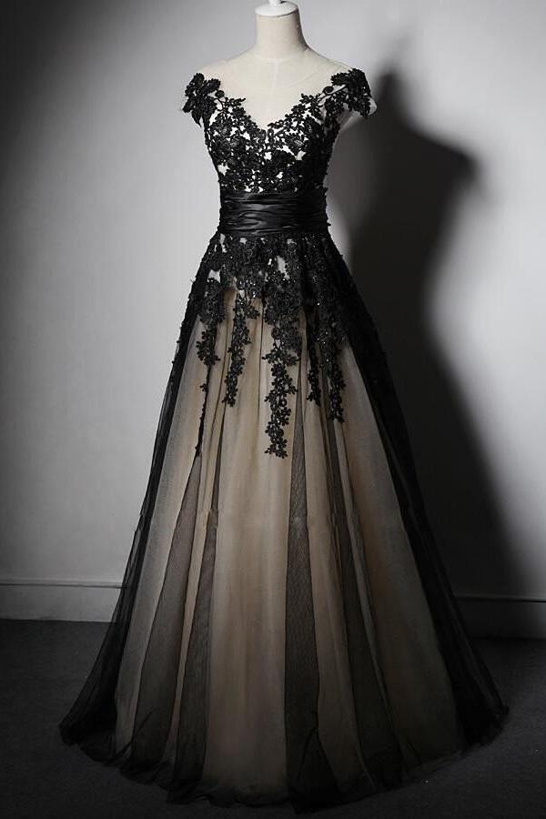 Black Prom Dress,modest Prom Dress,country Prom Dress, Long Prom Dress ...