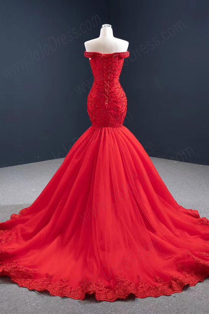 Stunning Red Mermaid Formal Prom Evening Dress, PL0464 on Luulla