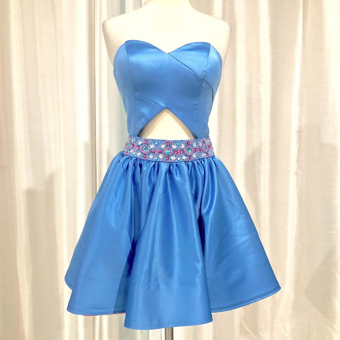Sweetheart Short Blue Homecoming Dress,pl1678 on Luulla
