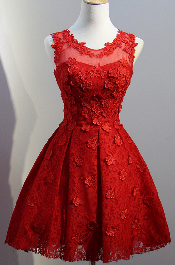 Red Homecoming Dress,short Homecoming Dress,pl1772 on Luulla