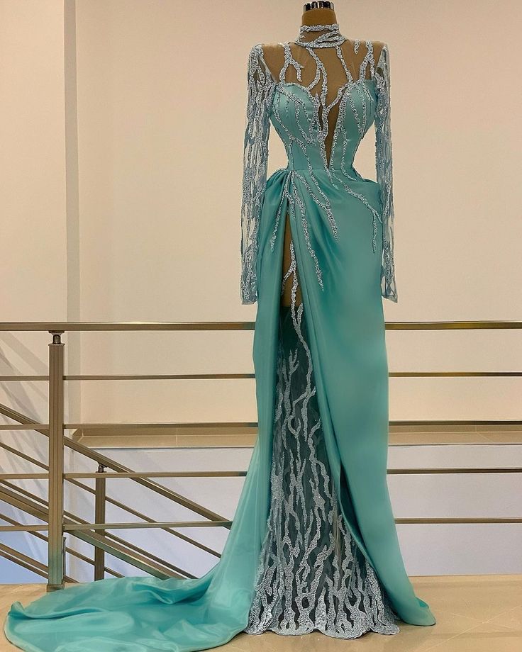 Unique Evening Dress Vintage Long Sleeve Prom Wedding Gowns,pl2190 on ...