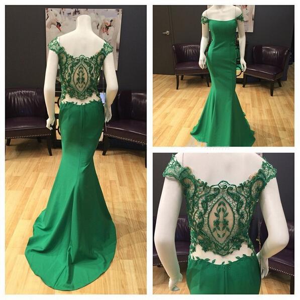 Applique Prom Dressoff The Shoulder Prom Dressmermaid Prom Dressfashion Prom Dresssexy Party