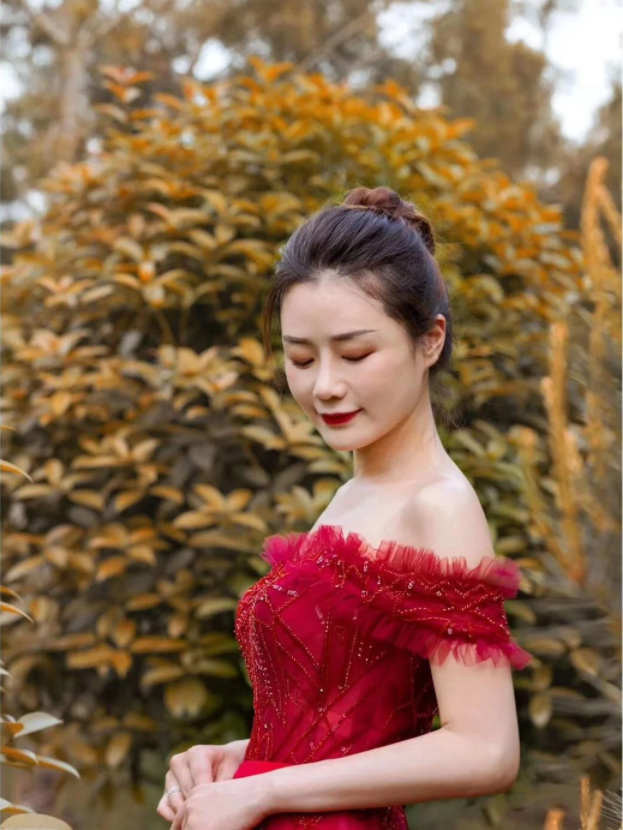 A Line Cape Sleeves Square Beading Prom Dresses 2021 Red Evening ...