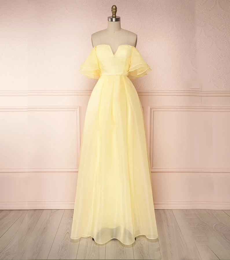 Simple Yellow Long Prom Dress Evening Dress,pl3353 on Luulla