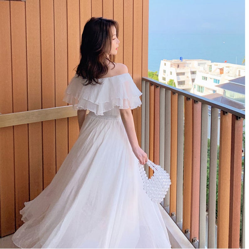 White Holiday Dress,pl3669 on Luulla