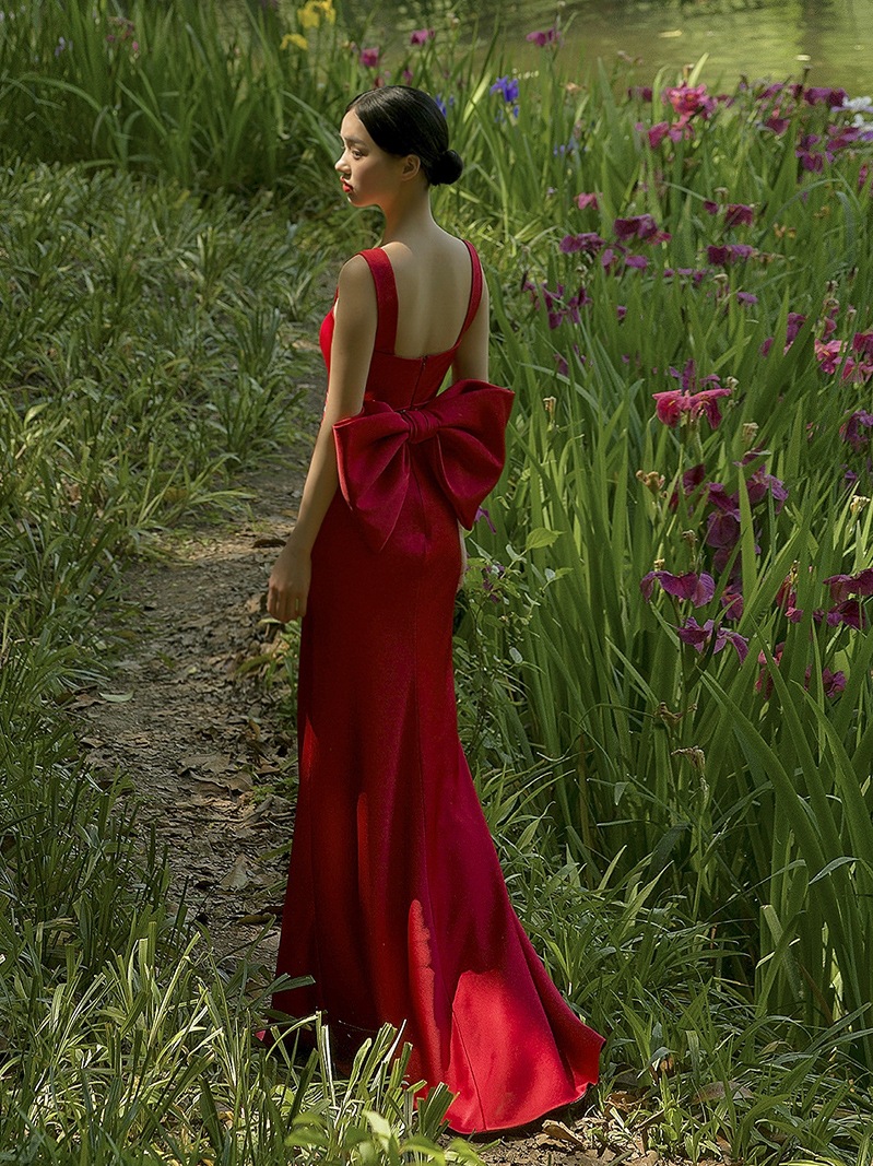 Red Evening Dress,spaghetti Strap Party Dress,charming,custom Made ...