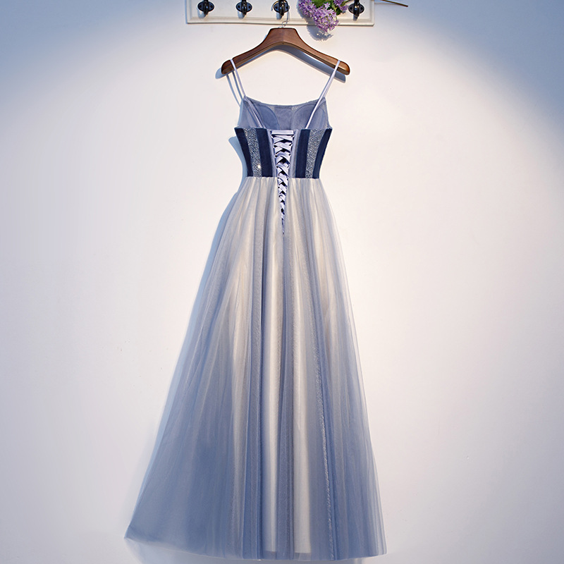Modern Blue Dress, Style, Elegant Midi Dress,spaghetti Strap ...