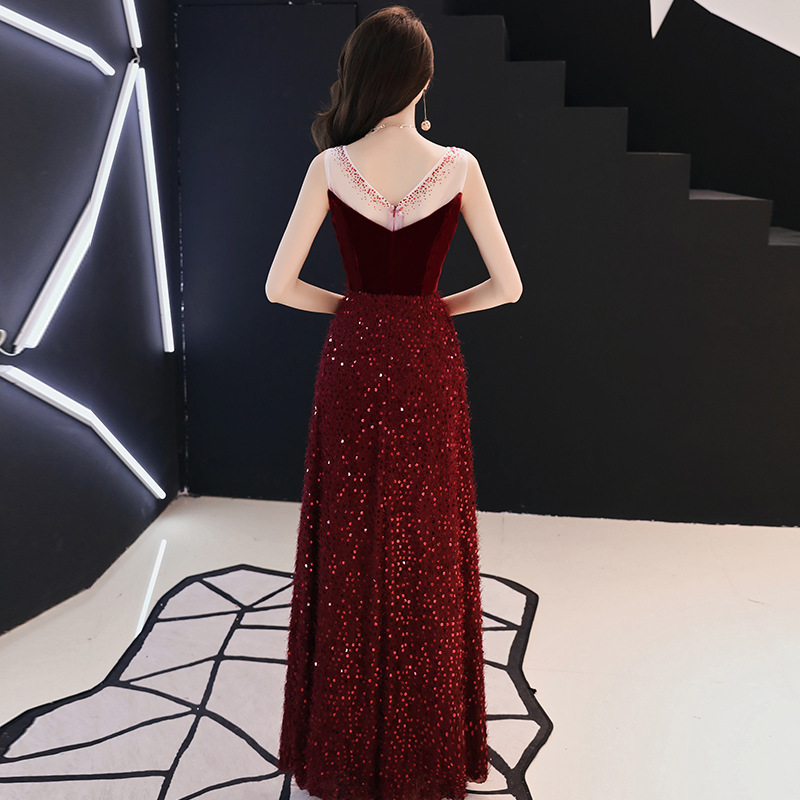 Red Velvet Prom Dress, Sexy Evening Dress,sleeveless Party Dress,custom ...