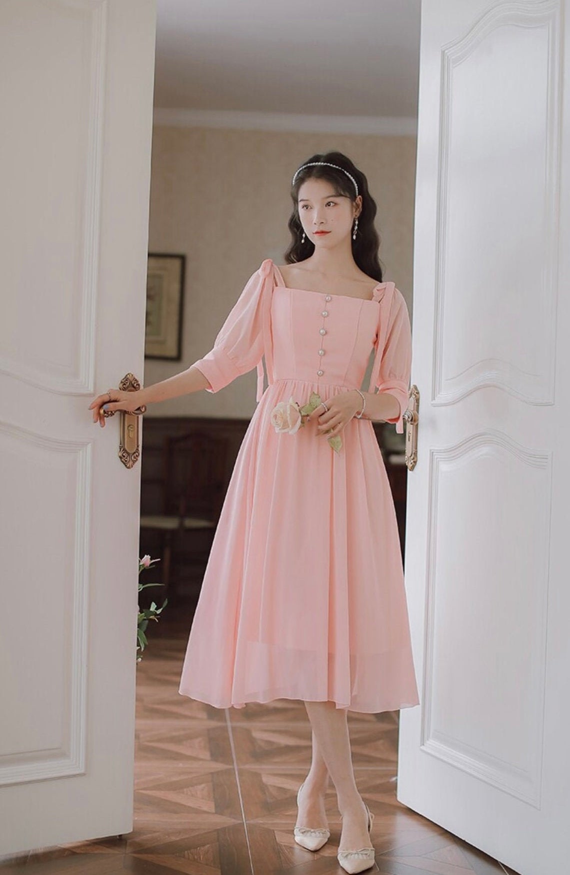 Pink Fairy Dress-princess Dress Women-spring Formal Dress-summer ...