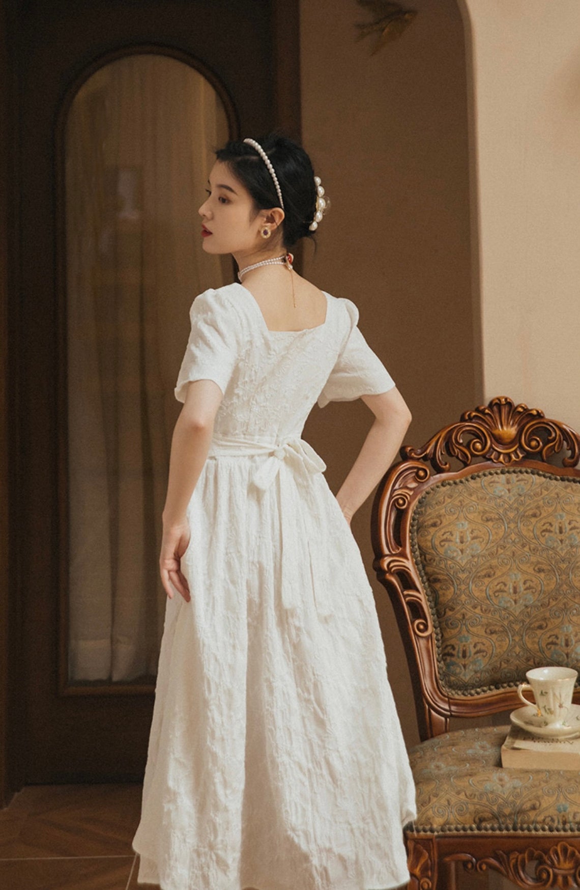 Party Dresses-french Romance Dress-summer Midi Dress-floral Print Dress ...