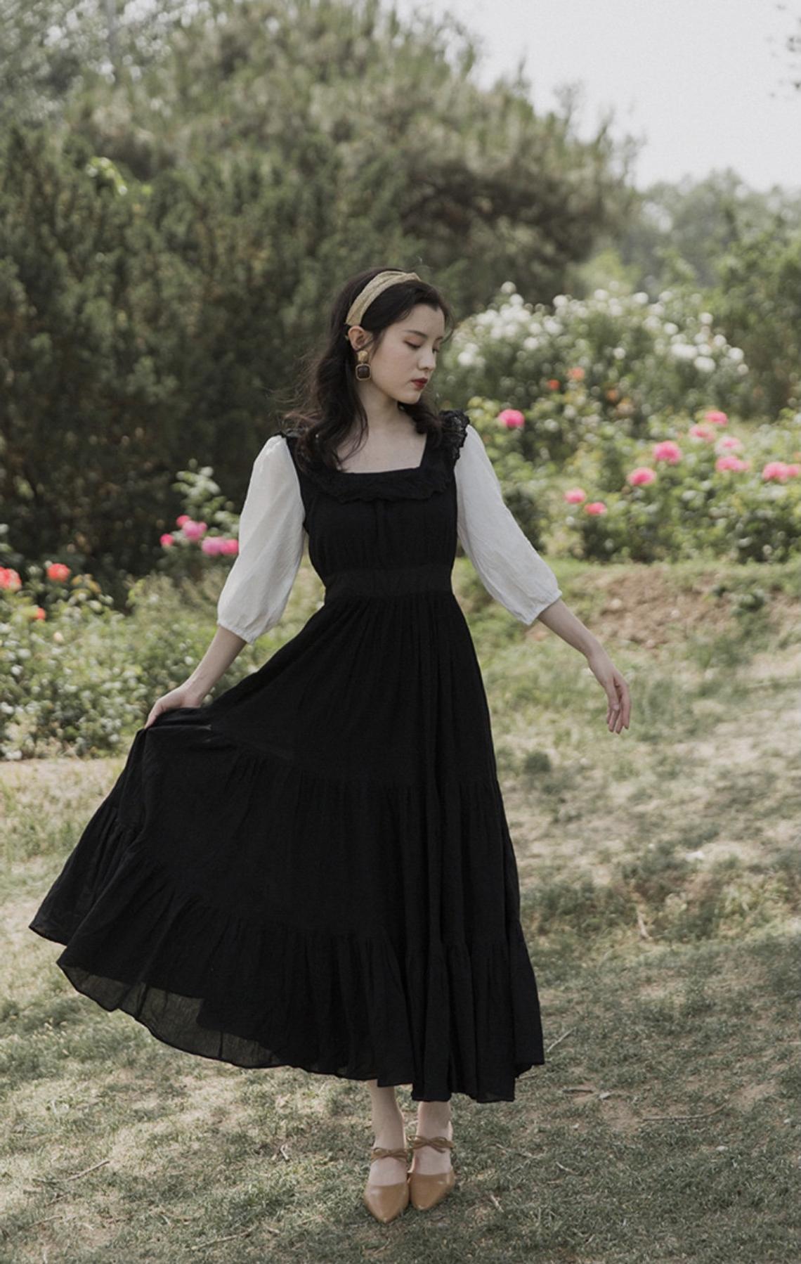 Prairie Dress-vintage French Dress- Summer Cottage Core Dress-victorian ...