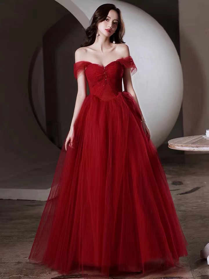Red Prom Dress, Princess Party Dress, Charming Evening Gown,custom Made ...
