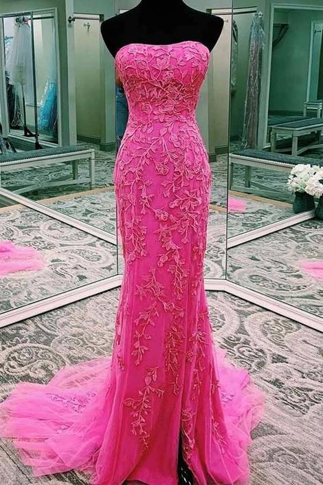 Pink Prom Dress, Prom Dresses, Evening Dress, Dance Dress, Graduation ...