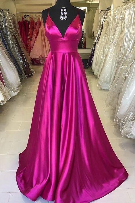 Style Prom Dress Deep V Neckline, Prom Dresses, Graduation School Party ...